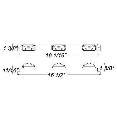 3 Light Identification Bar - Stainless Base LED | www.OrderTrailerParts.com