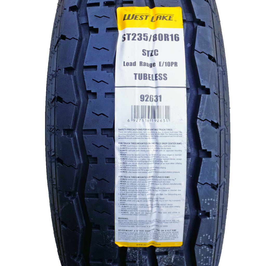 Westlake ST235/80R16 LRE Premium Radial Tire on 8-Hole Silver Wheel-Du ...